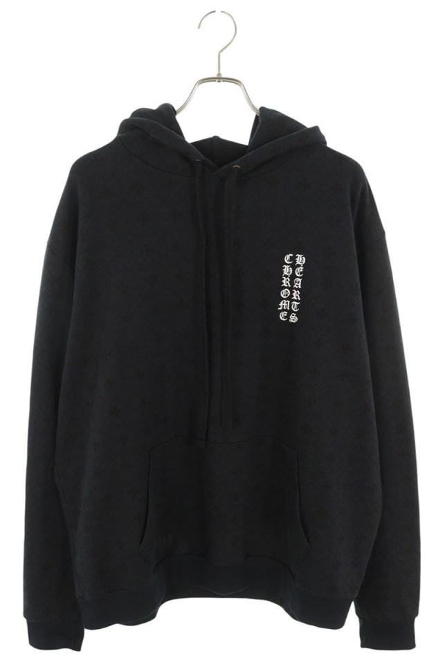 クロムハーツ サイズ:L  SWTSHRT PLVR CHプラス総柄プルオーバーパーカー 中古 SJ02