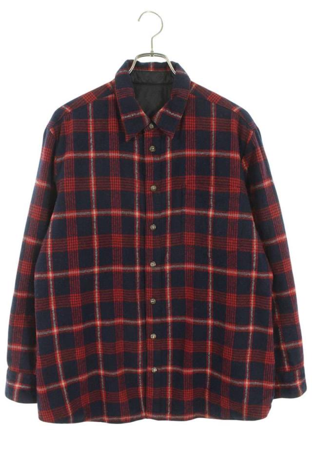 クロムハーツ サイズ:XL 裏キルティング中綿リバーシブルチェック柄長袖シャツ 中古 SJ02