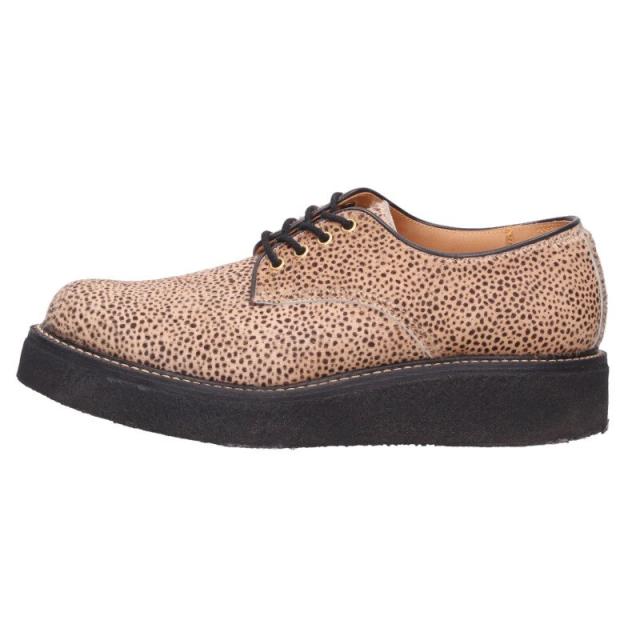 フットザコーチャー サイズ:8.5 ハラコレザー厚底レースアップシューズ 中古 BS99