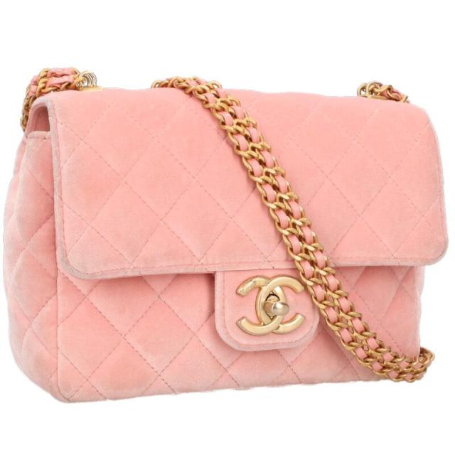 シャネル サイズ:20  ミニマトラッセ20 ベロアチェーンショルダーバッグ 中古 GZ14