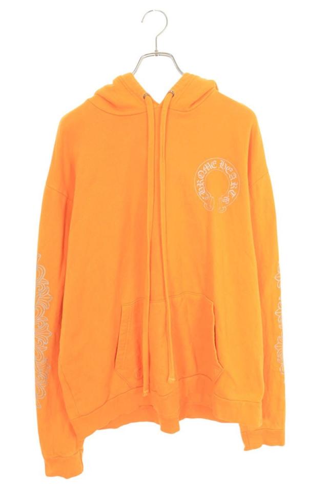 クロムハーツ サイズ:L  SWTSHRT PLVR LTD マイアミ限定バックホースシュープリントパーカー 中古 SS07