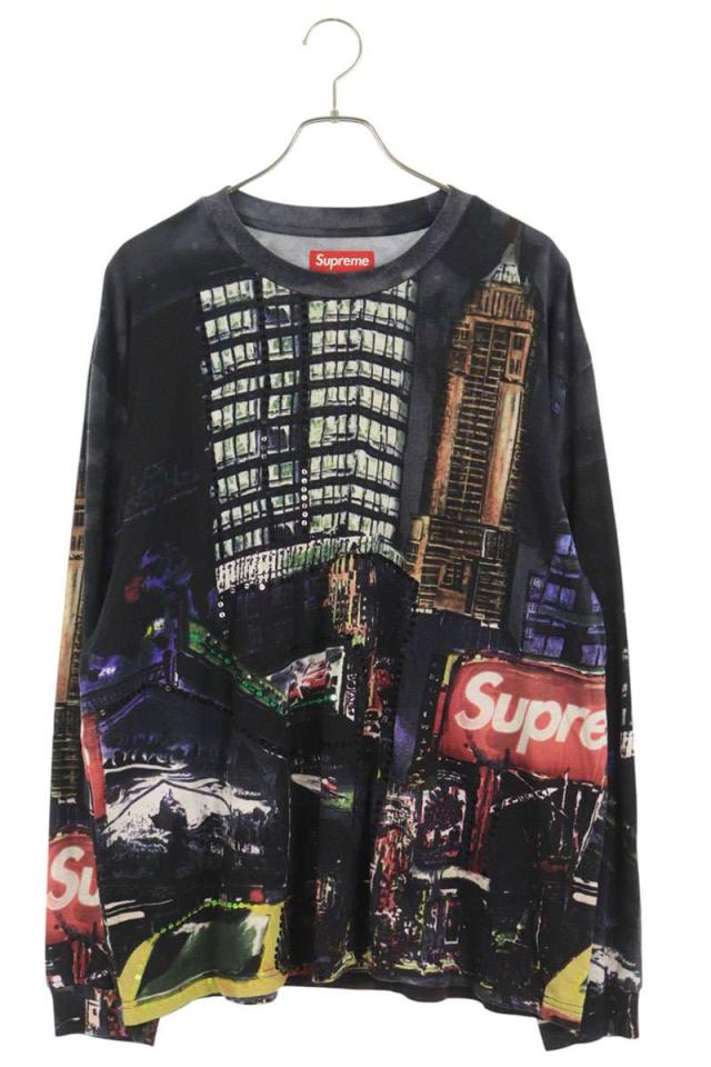 シュプリーム サイズ:L  25SS  Skyline Sequin L S Top スカイラインスパンコール長袖カットソー 中古 OM10