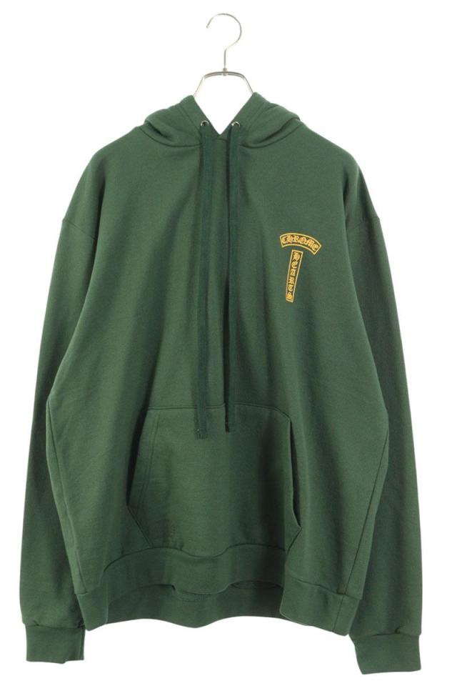 クロムハーツ サイズ:L  SWTSHRT PLVR バックアーチロゴUSAプリントパーカー 中古 SS07