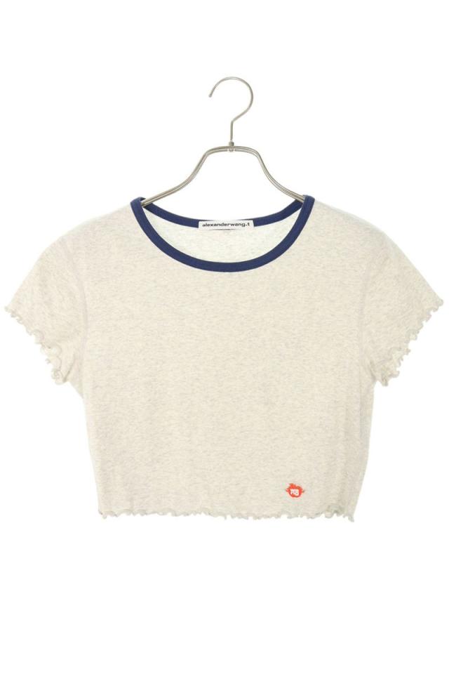 アレキサンダーワン サイズ:S  4CC1241429 ロゴ装飾ショート丈コットンTシャツ 中古 BS99