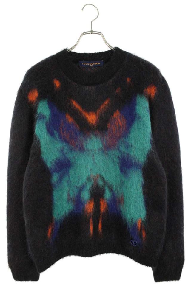 ルイヴィトン サイズ:S  23SS  RM231M NE5 HON11W バタフライモチーフモヘア混ニット 中古 BS55