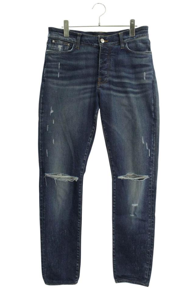 アミリ サイズ:34インチ クラッシュ加工スキニーデニムパンツ 中古 OM10