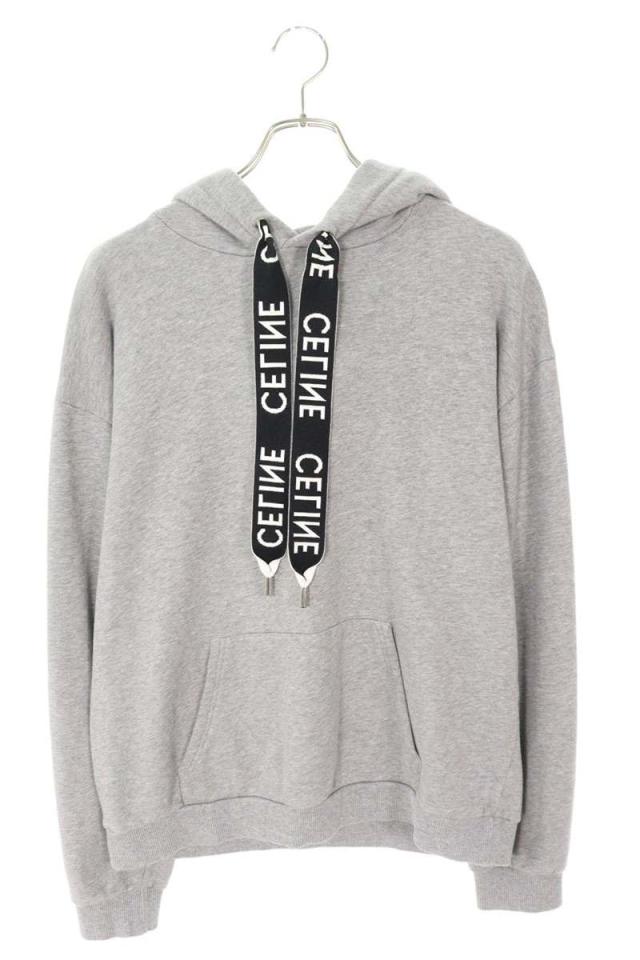 セリーヌ サイズ:L  2Y468670Q ロゴドローコードプルオーバーパーカー 中古 SB01