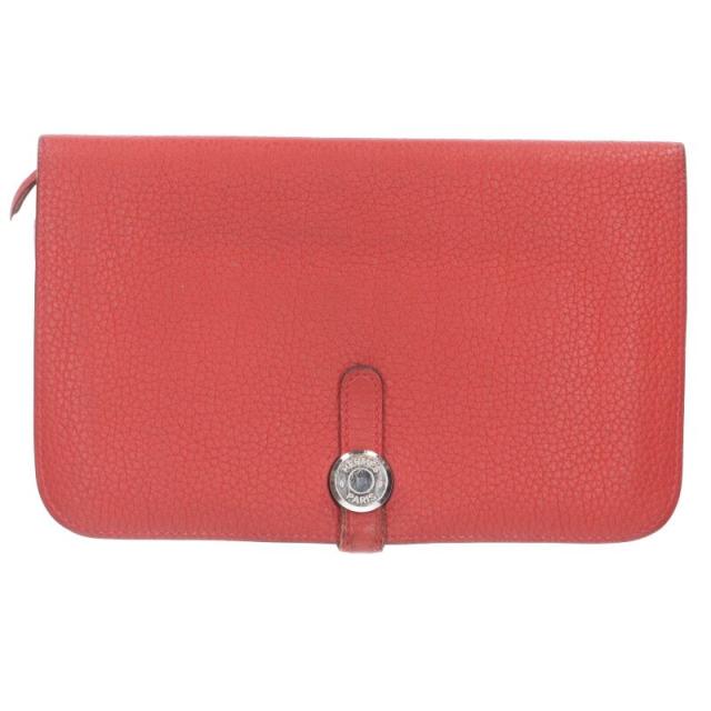 エルメス   ドゴンGM デュオ A刻印 SV金具トゴ財布 中古 SS13