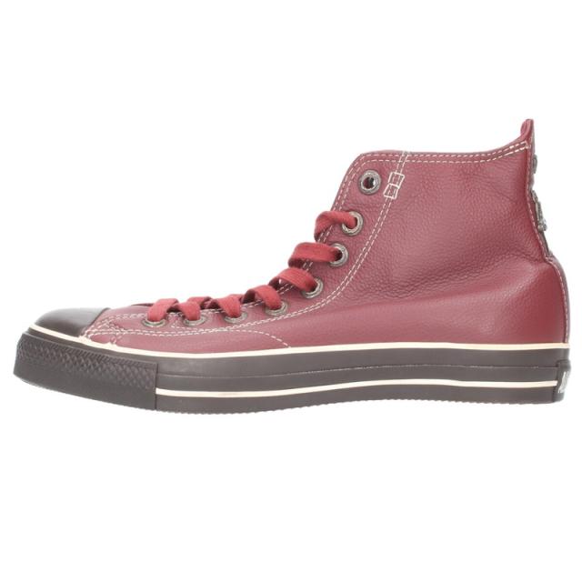 クロムハーツ サイズ:28cm  CH CONVERSE LEATHER シルバー装飾レザーハイカットスニーカー 中古 OS06