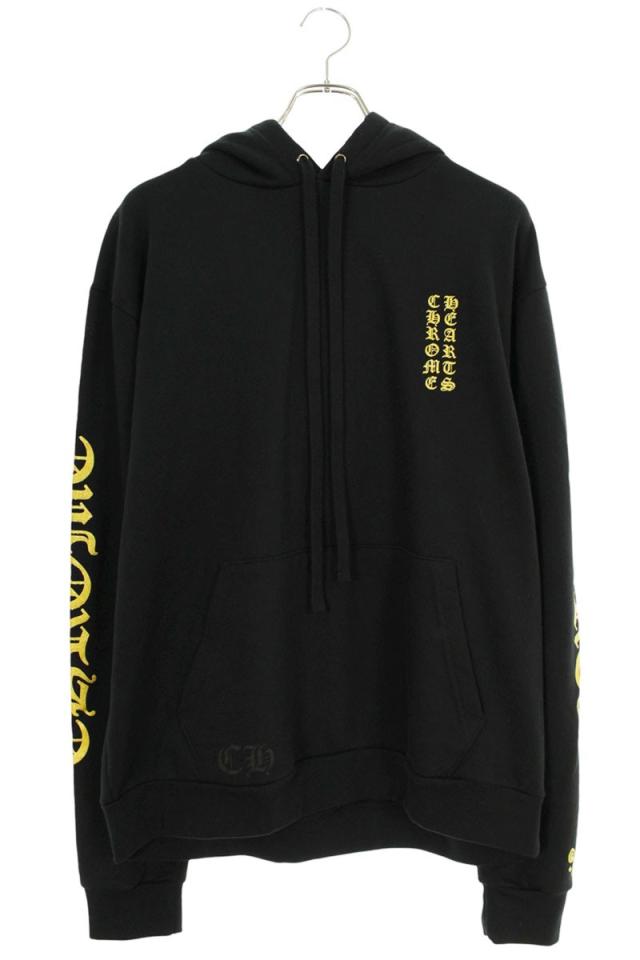 クロムハーツ サイズ:M  SWTSHRT PLVR 1988アームロゴプリントプルオーバーパーカー 中古 SJ02