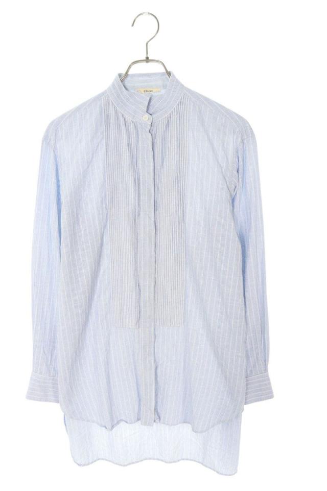 セリーヌ サイズ:36  2 0DP7 505B ストライプウィングカラータキシード長袖シャツ 中古 BS99