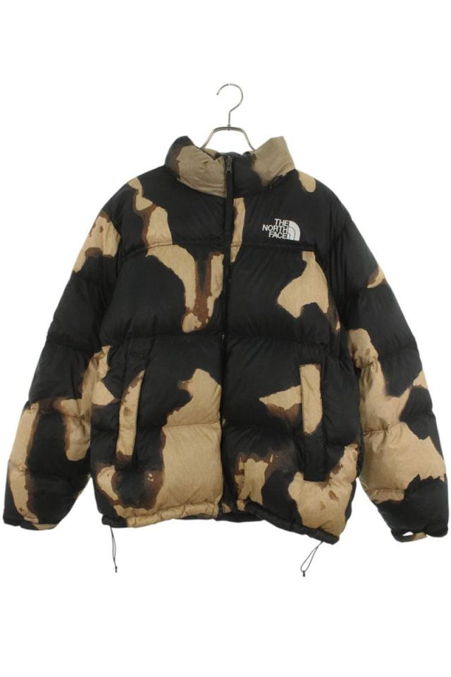 シュプリーム  ノースフェイス サイズ:XL  21AW  Bleached Denim Print Nuptse Jacket タイダイヌプシダウンジャケット 中古 SB01