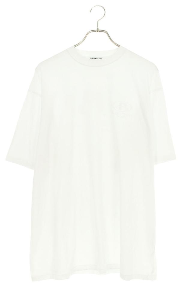 バレンシアガ サイズ:3  678430 4A8B8 ロゴ刺繍Tシャツ 中古 OM10