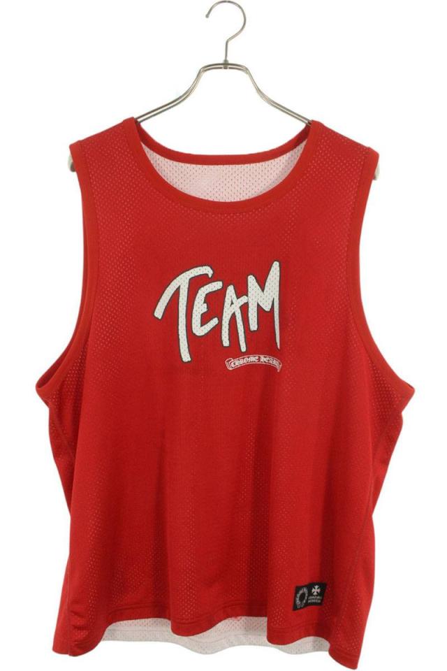 クロムハーツ サイズ:L  PPO FORM TEAM MESH WARM UP JERSEY MATTYBOY プリントリバーシブルメッシュタンクトップ 中古 SJ02