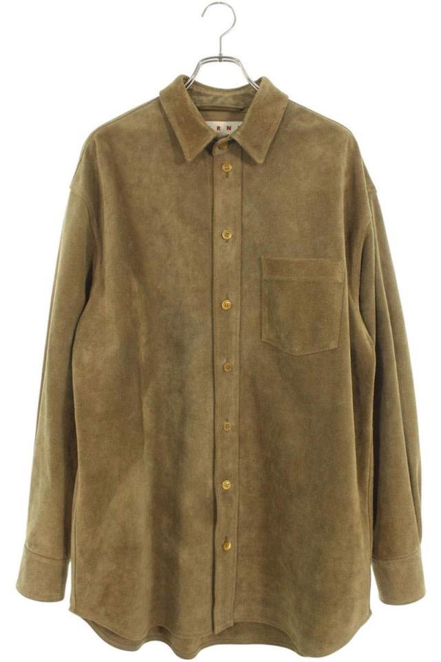 マルニ サイズ:48  24SS  CUMY0023U0 スエード長袖シャツ 中古 SB01