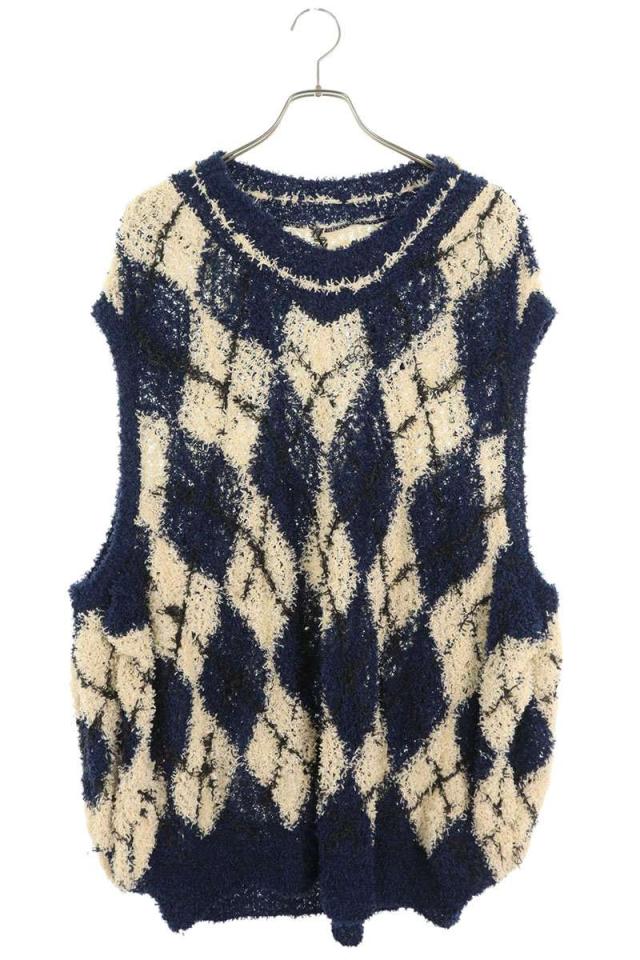 リコール サイズ:2  RQ22SS-KN04 アーガイル柄ニットベスト 中古 BS99