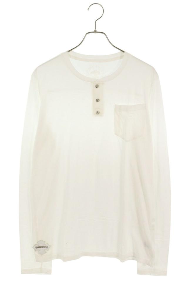 クロムハーツ サイズ:L クロスボールボタンヘンリーネック長袖カットソー 中古 SS07