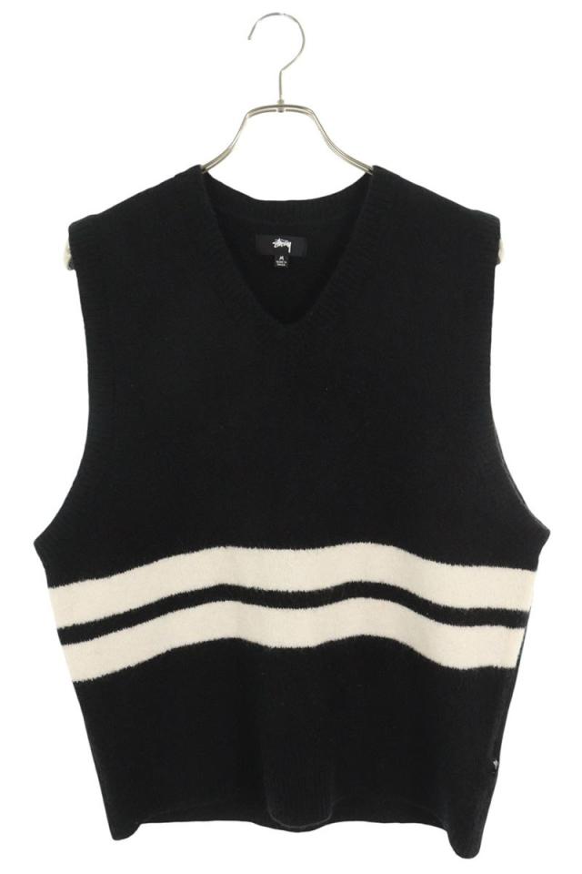 ステューシー サイズ:M  BRUSHED MOHAIR VEST ブラッシュドモヘアVネックベスト 中古 FK04