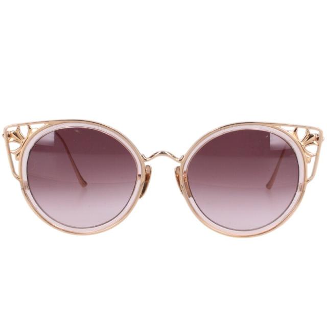 クロムハーツ サイズ:52□21-147  BLOW IT BLUE スパイクテンプルラウンドフレームサングラス 中古 GZ11