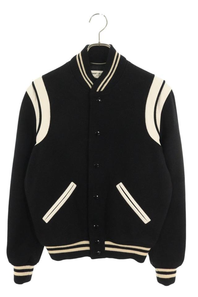 サンローランパリ サイズ:42  テディ 354718 YYL80 レザートリムスタジャンブルゾン 中古 SB01