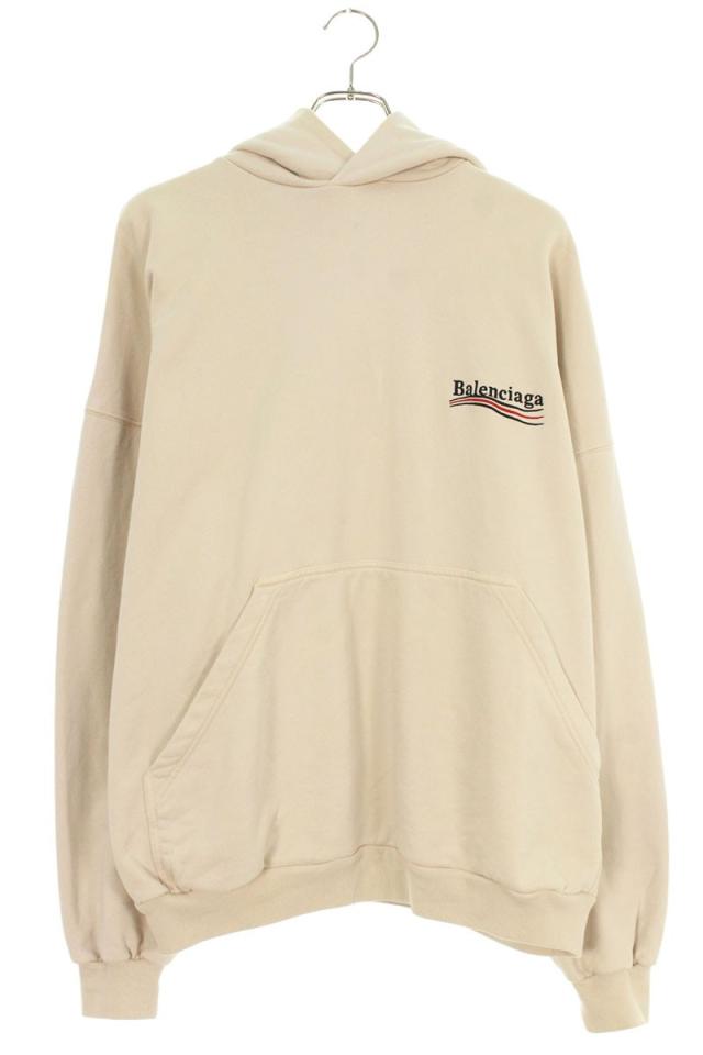 バレンシアガ サイズ:1  739024 TKVI9 キャンペーンロゴ刺繍パーカー 中古 SB01