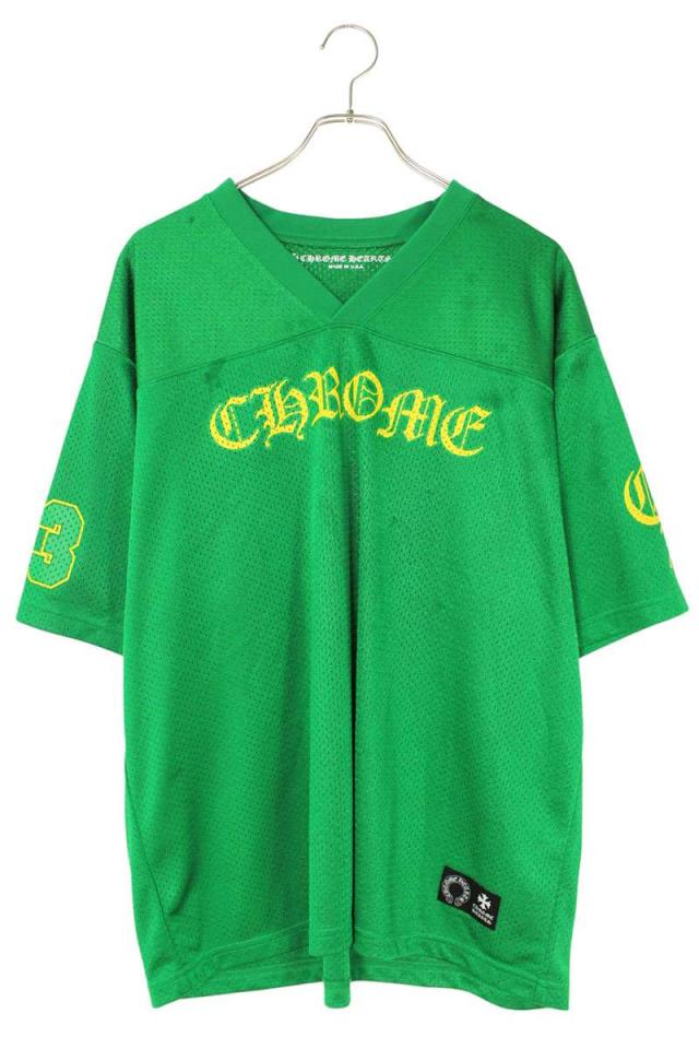 クロムハーツ サイズ:L  MESH WARM UP JERSEY TEE CHプリントメッシュTシャツ 中古 SJ02