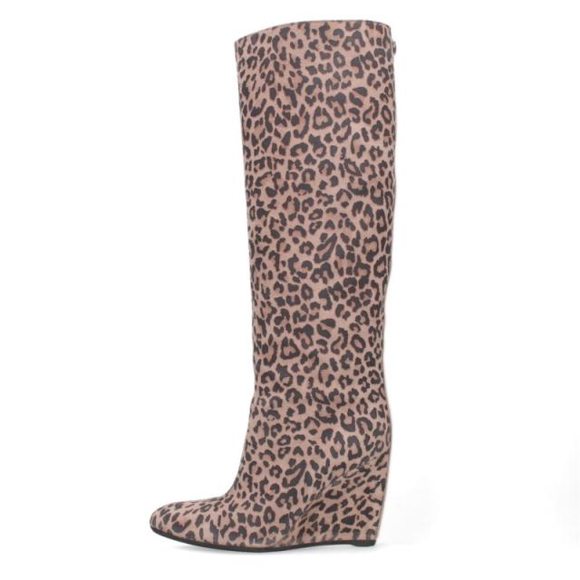 セルジオロッシ サイズ:35.5 レオパード柄ロングブーツ 中古 BS99