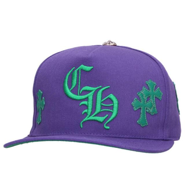 クロムハーツ サイズ:ONE SIZE  CH HAT CH刺繍クロスパッチベースボール帽子 中古 SS07