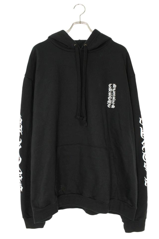 クロムハーツ サイズ:XL  SWTSHRT PLV アームロゴプリントプルオーバーパーカー 中古 GZ11