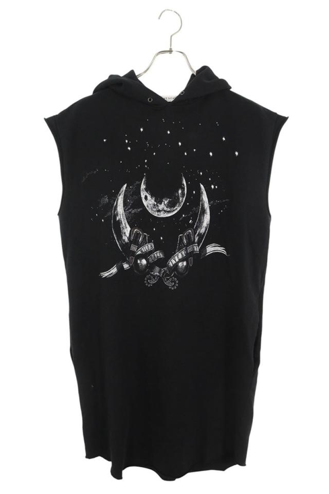 ジバンシィ サイズ:XS  BW20G83Z1F グラフィックプリントノースリーブロング丈パーカー 中古 BS99