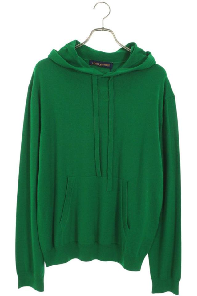 ルイヴィトン サイズ:L  22SS  RM221Q JZE HMN42W LV刺繍カシミアプルオーバーパーカー 中古 SB01 ルイヴィトン サイズ:L 22SS RM221Q JZE HMN42W LV刺繍カシミアプル