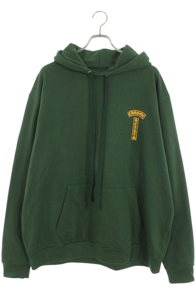 クロムハーツ サイズ:L  SWTSHRT PLVR バックアーチロゴUSAプリントパーカー 中古 SJ02