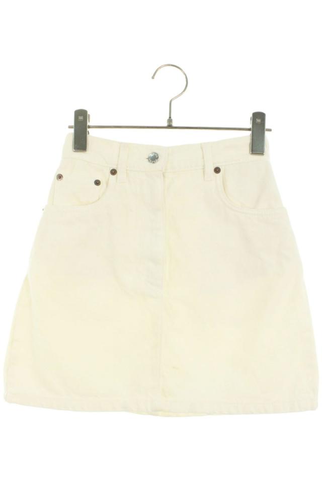 プラダ サイズ:36  GFD177 三角ロゴプレートデニムミニスカート 中古 BS99