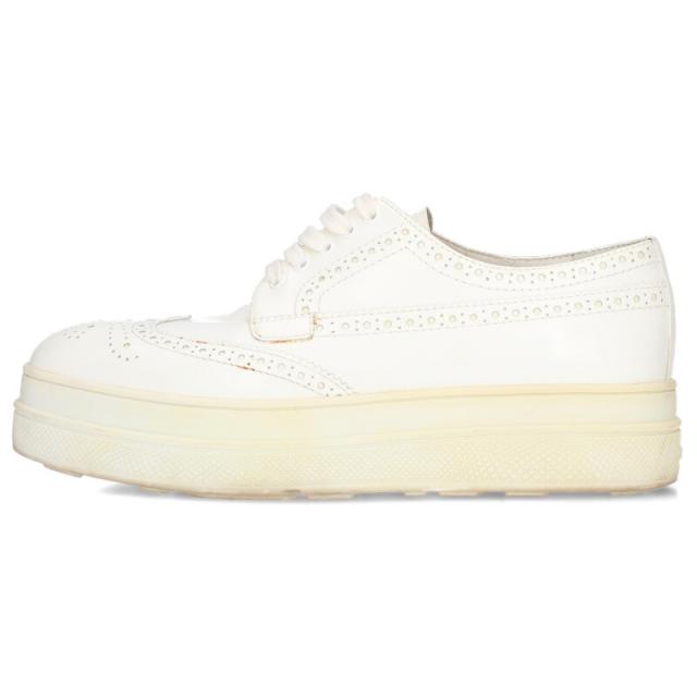 プラダ サイズ:37 プラットフォームウィングチップレザーシューズ 中古 BS99