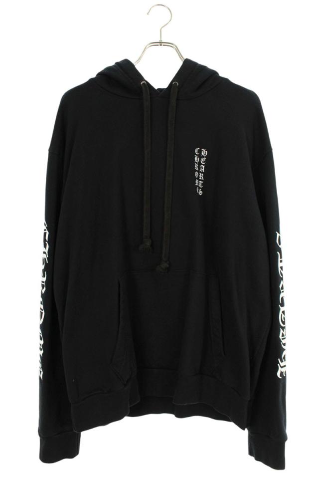 クロムハーツ サイズ:L  SWTSHRT PLV アームロゴプリントプルオーバーパーカー 中古 GZ11