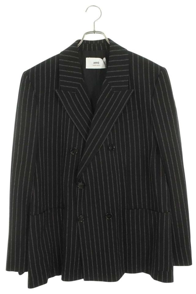アミアレクサンドルマテュッシ サイズ:58  HBV207 ストライプダブルジャケット 新古品 SB01