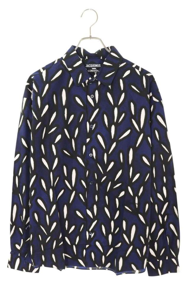 ジャックムス サイズ:48  25SS  255SH001 フラワー総柄プリント長袖シャツ 新古品 SB01