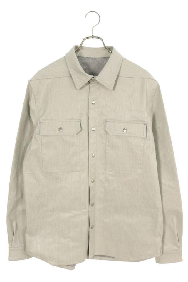 リックオウエンス サイズ:48  25SS  RU01E5729 コーティング加工アウター長袖シャツ 新古品 OM10