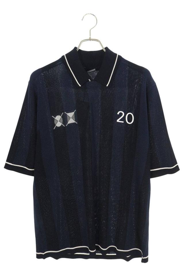 ジャックムス サイズ:L  25SS  255KNS42 バックロゴ刺繍ゲーム半袖ポロシャツ 新古品 OM10