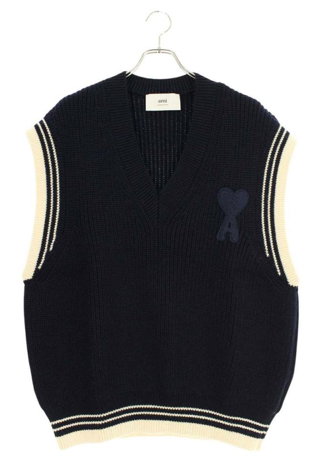 アミアレクサンドルマテュッシ サイズ:XL 25SS UKS768 ハートA刺繍チルデンベスト 新古品 SB01