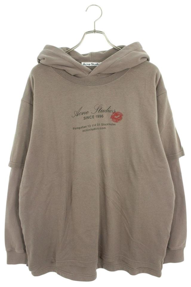 アクネストゥディオズ サイズ:S  25SS  FN-WN-SWEA000255 ダブルレイヤードロゴパーカー 新古品 SB01