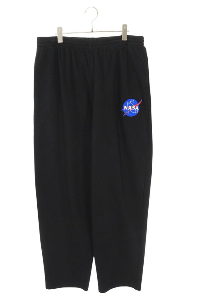 バレンシアガ サイズ:S  641673 TKVD8 ロゴパッチワイドスウェットロングパンツ 新古品 SB01