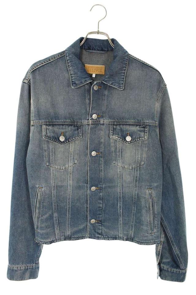 エムエムシックス サイズ:46  25SS  SH0AM0047 ダメージ加工トラッカーデニムジャケット 新古品 SB01