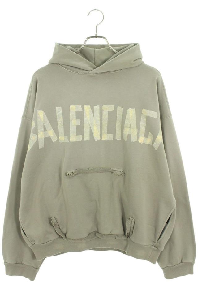 バレンシアガ サイズ:S  25SS  744441 TQVA9 ヴィンテージ加工プルオーバーパーカー 新古品 FK04