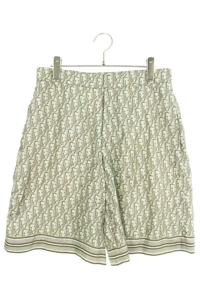 ディオール サイズ:44  013C121B4751 オブリークバミューダシルクハーフパンツ 中古 SB01