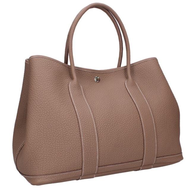 エルメス サイズ:PM  ガーデンパーティPM W刻印 ネゴンダ エトゥープハンドバッグ 中古 GZ14