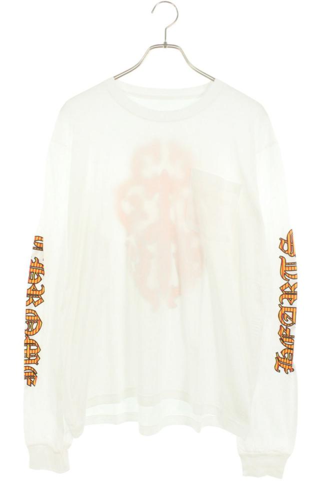 クロムハーツ サイズ:L  CH L S  1 バックヴァインダガープリント長袖カットソー 中古 GZ11 クロムハーツ サイズ:L CH L S 1 ヴァインダガーバックプリント長袖