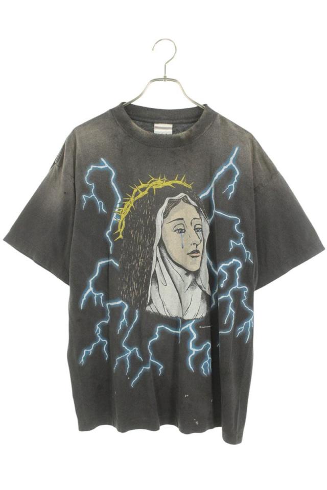 セントマイケル サイズ:M  25SS  SM-HR8-0000-011 マリアプリントヴィンテージ加工Tシャツ 中古 SB01