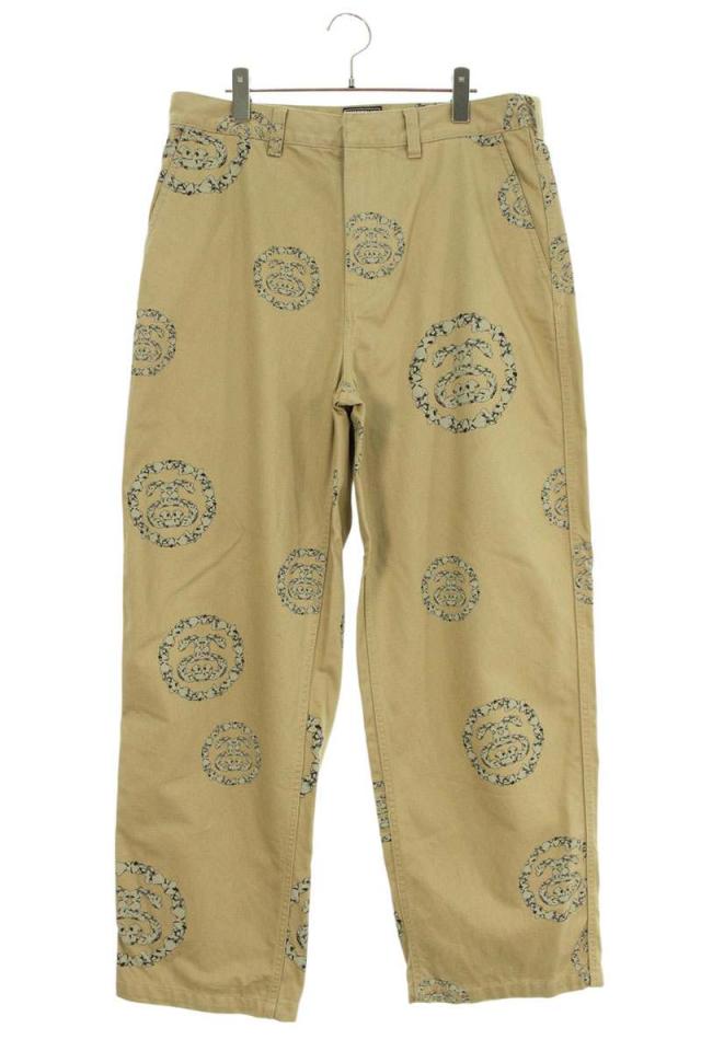 ステューシー デニムティアーズ サイズ:32インチ 25SS DT SS WREATH CHINO ロゴプリントロングパンツ 中古 BS55
