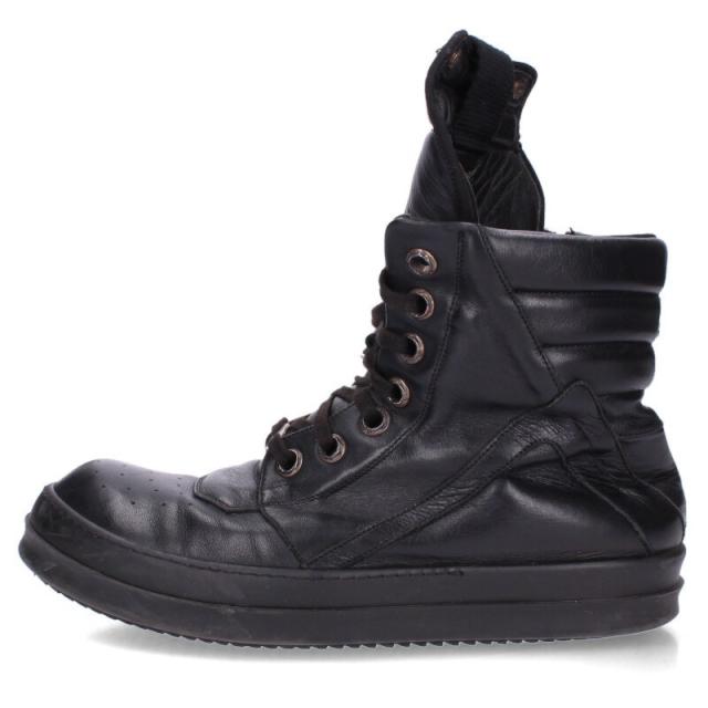 クロムハーツ サイズ:42  GEOBASKET ジオバスケット CHクロス装飾レザーハイカットスニーカー 中古 OK15